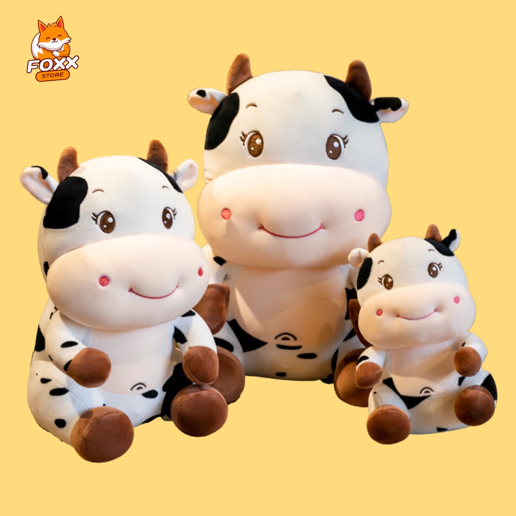 Foxx STORE Premium Soft Sitting Dairy Cow Teddy Bear | Shopee Philippines