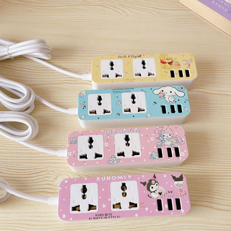 [Ready Stock] Cartoon Cute Jade Poodle Melody Power Strip Household ...