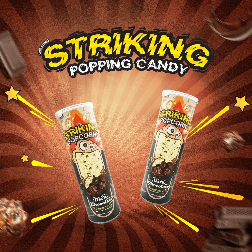 Striking Popcorn Dark Chocolate - Popcorn 100g Dark Chocolate | Shopee ...