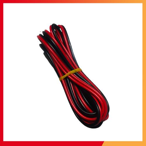 3 Meters of 0.5mm double wire, black/red, multi-strand copper core ...