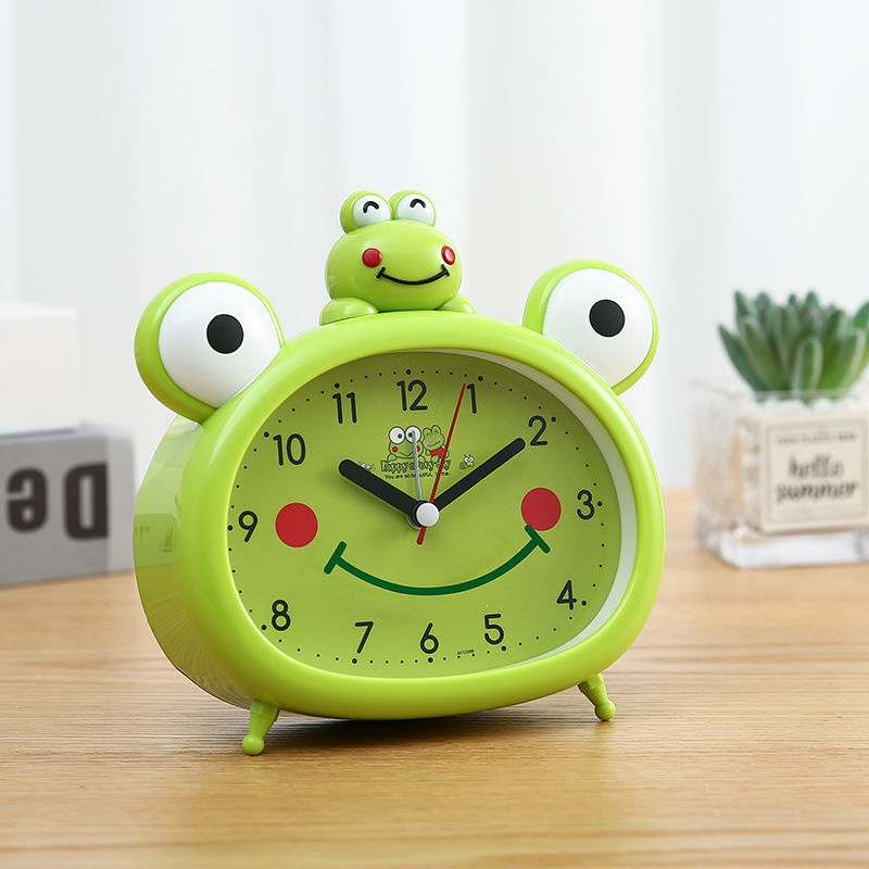 Alarm clock boy alarm clock cartoon small frog cute children female ...