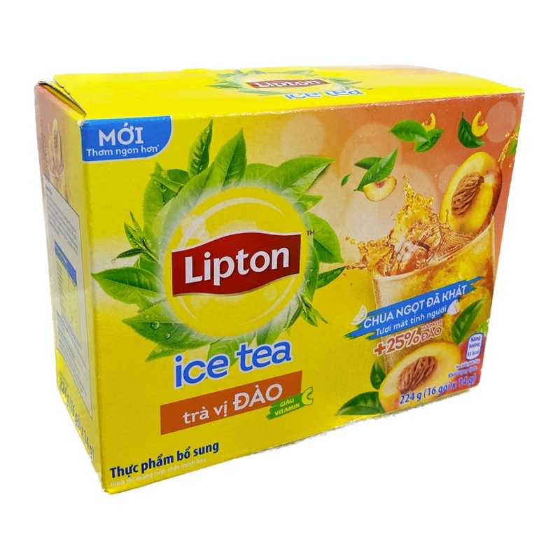 Box of 16 packs x 14g LIPTON INSTANT PEACH TEA (NEW DATE 12 MONTHS ...