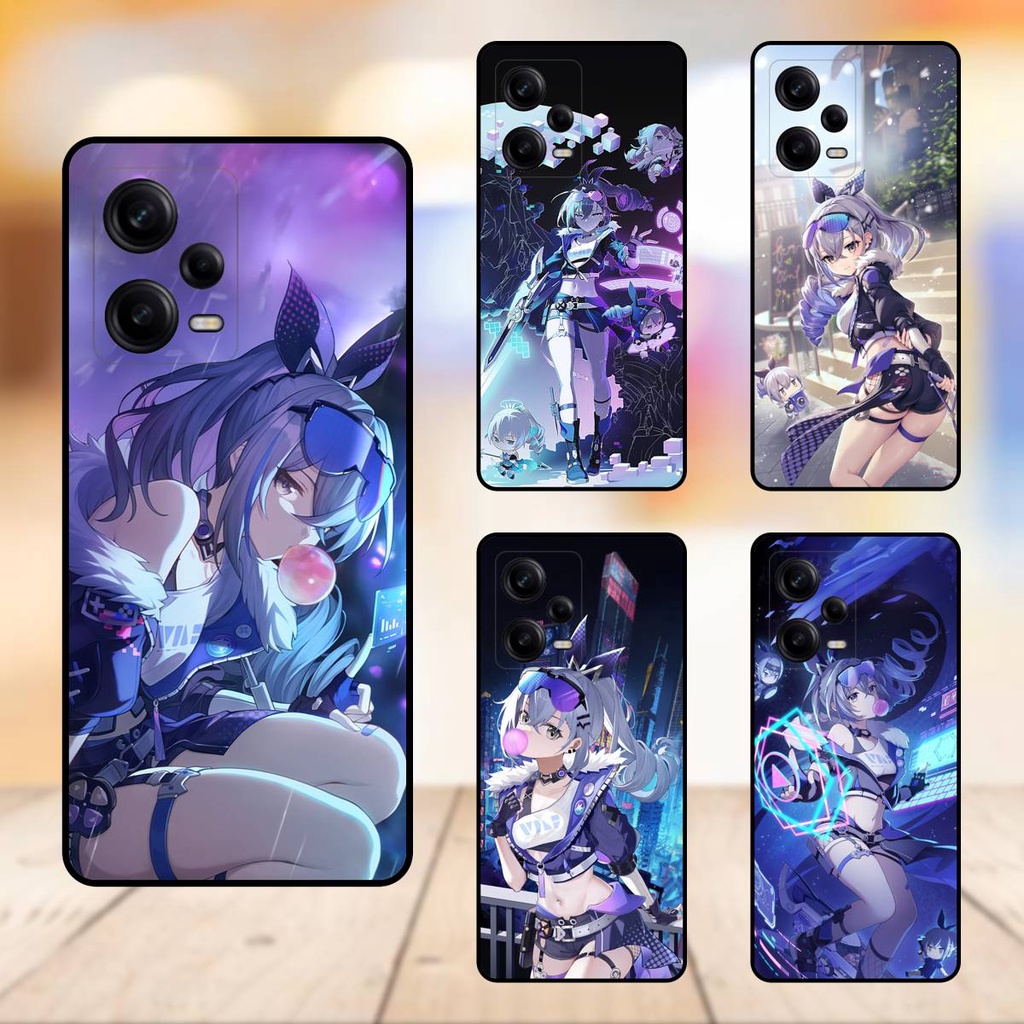 Redmi Note 12 Pro 5G phone case with black border Silver Waft Silver ...