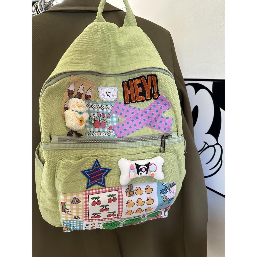 Self-made stickers cute girl backpack three-dimensional bone HEY ...