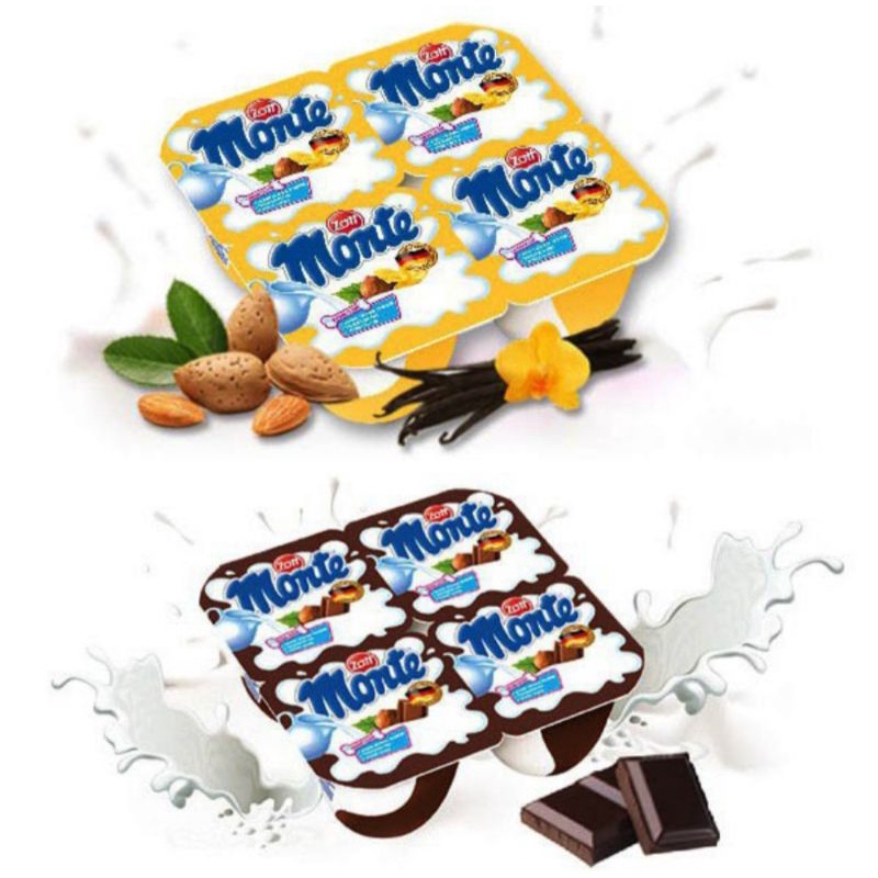 Zott Monte milk whey imported from Germany (55g x 4 jars) from fresh milk, NO preservatives ...