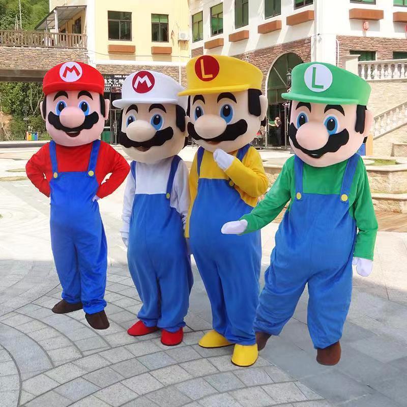 Influencer Super Mario Cartoon Doll Costume Adult Walking Mario Opening ...