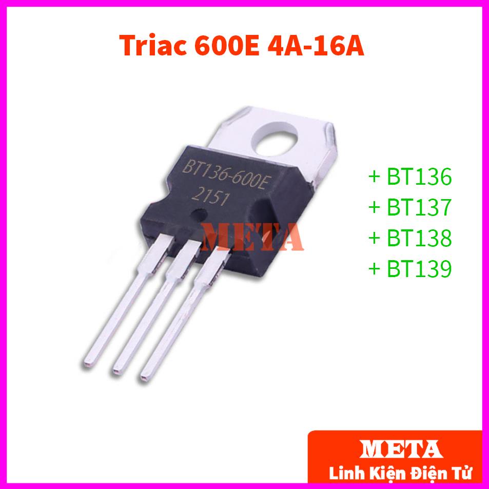 Triac BT136, BT137, BT138, BT139 - 600E 4A / 8A / 12A / 16A 600V TO220 ...
