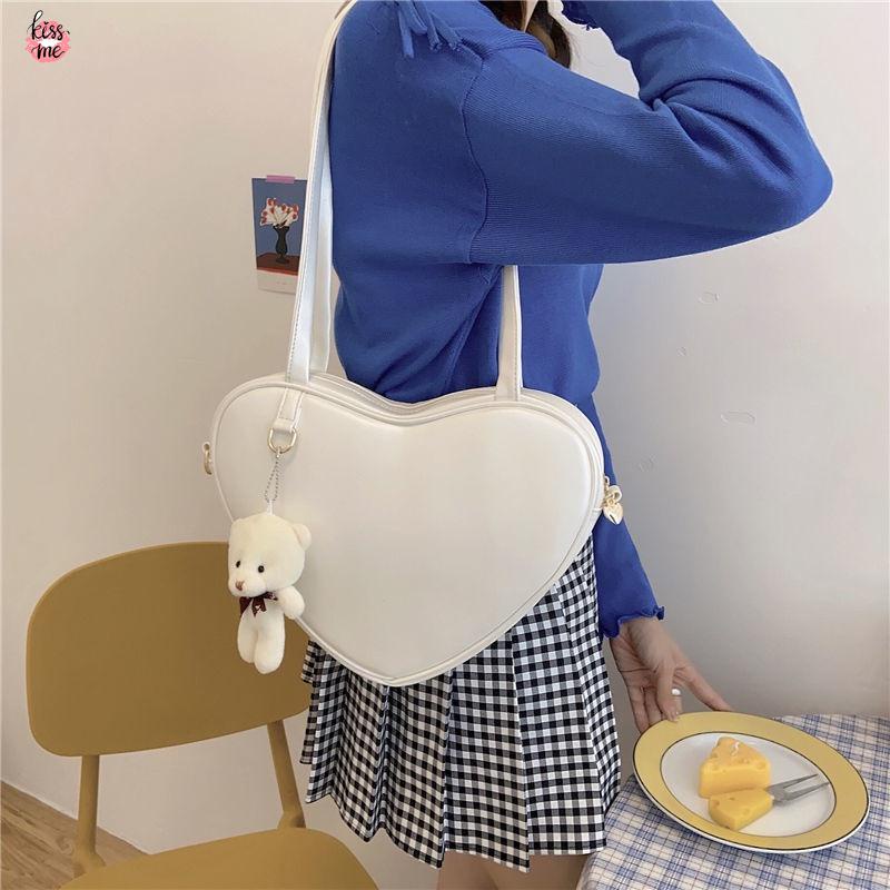 SU2 Lolita new basic pancake bag college love soft One Shoulder ...