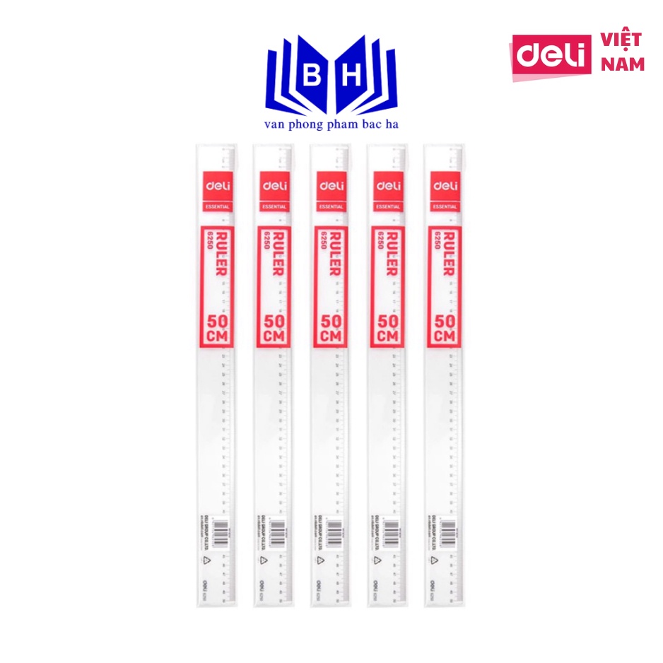 Deli E6250 50cm mica ruler ( 6250 ) | Shopee Philippines