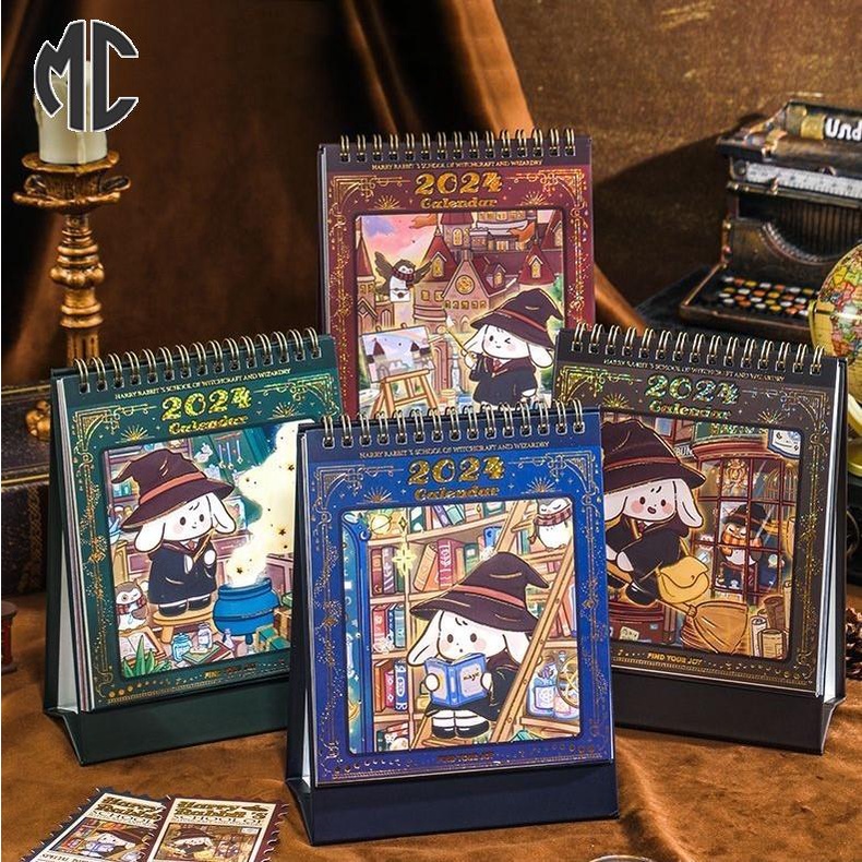 ((MC) Calendar (4 Options Available) 2024 Desk Calendar Harry Rabbit ...
