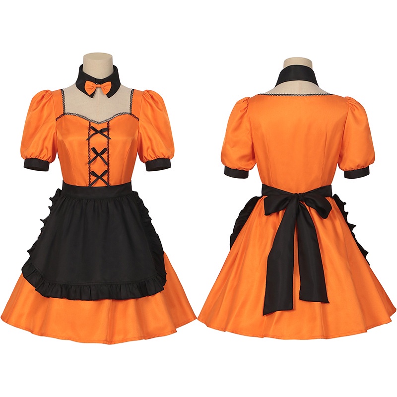 Halloween cos Costume Anchor Uniform Pumpkin Maid Costume cosplay Christmas Costume New | Shopee ...
