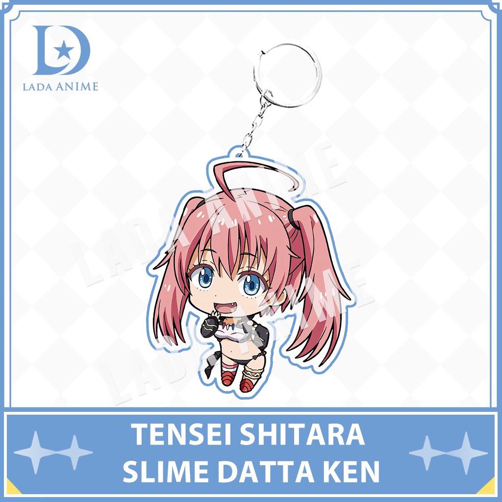 Acrylic Keychains Anime Characters Transformed Into slime chibi ...