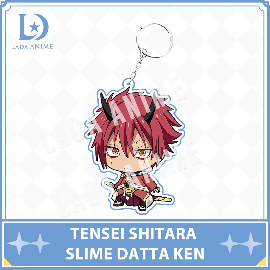 Acrylic Keychains Character Benimaru Anime Transformed Into slime chibi ...