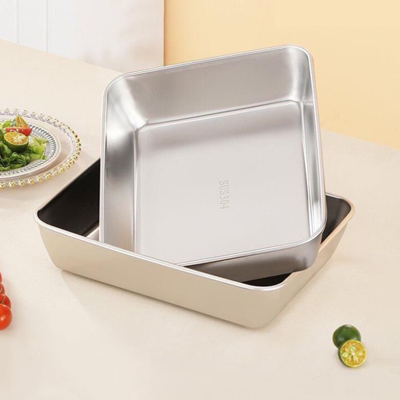Set of 5 304 Stainless Steel Trays Size 20x5,5x25cm, With Lid | Shopee ...