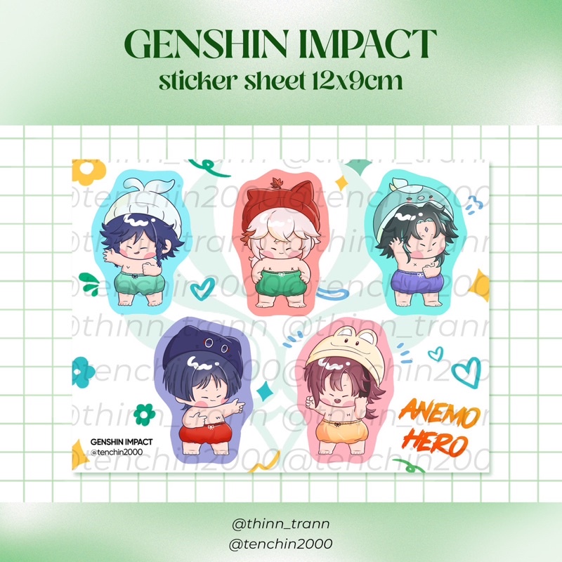 Sticker Genshin Impact Ameno Boys [ANEMO HERO] | Shopee Philippines