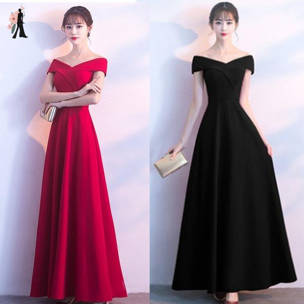 JS prom Party dress Evening Dinner Gown elegant Bride's Wedding Toast ...