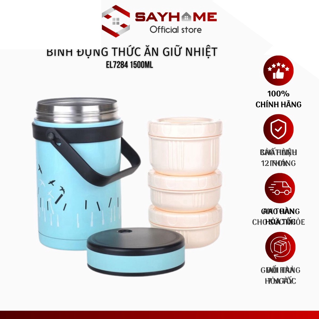 Food bottles, ELmich 1500ml EL-7284 premium heat-retaining rice box ...