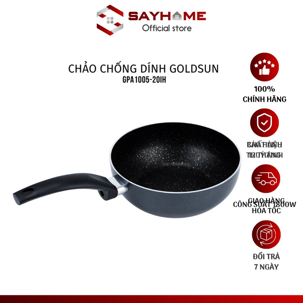 Goldsun GPA1005-20IH Non-Stick Pan For All Types Of Cookers | Shopee ...