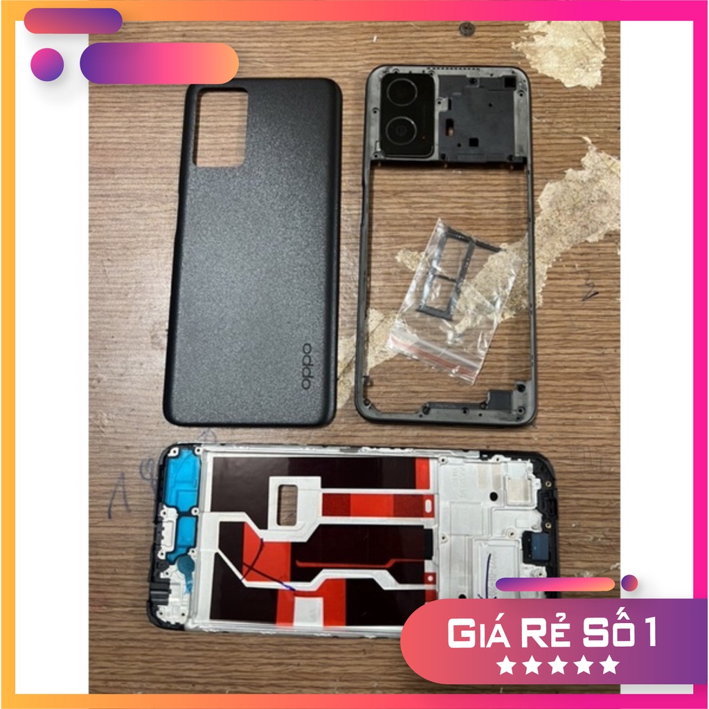 Oppo A76 case set with full sim tray and orange glass as shown | Shopee ...