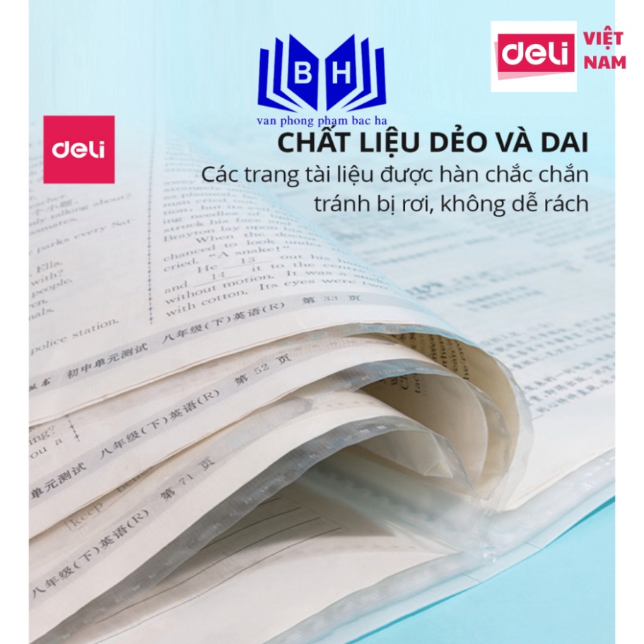 Document File Deli Multi-Purpose Student Leaf File A4 Leaf Clip Folder ...