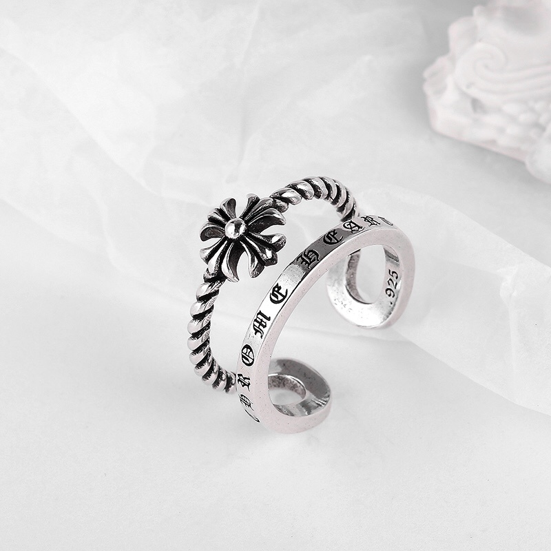 CH Ring/Crow Heart Double Cross Open Ring | Shopee Philippines