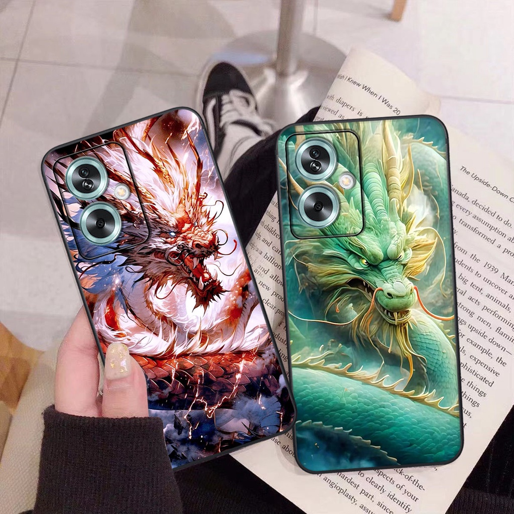 Oppo A79 5G case with dragon and tiger print, super cool and unique ...