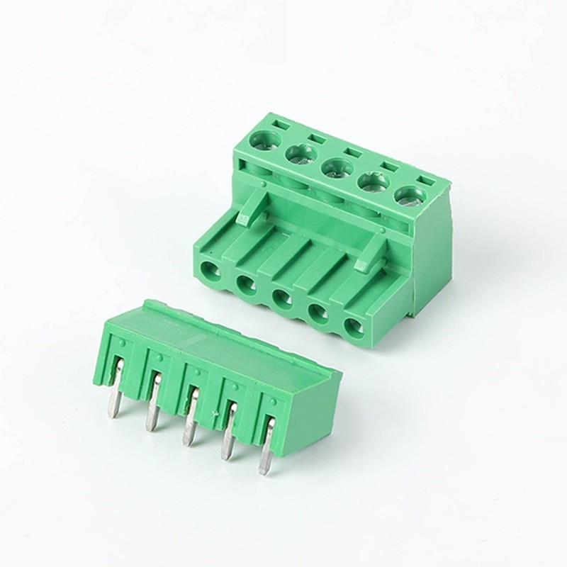 Kf-5.08-5-r Terminal Block Plug-in Solder PCB 5-Pin Curved 5.08mm ...
