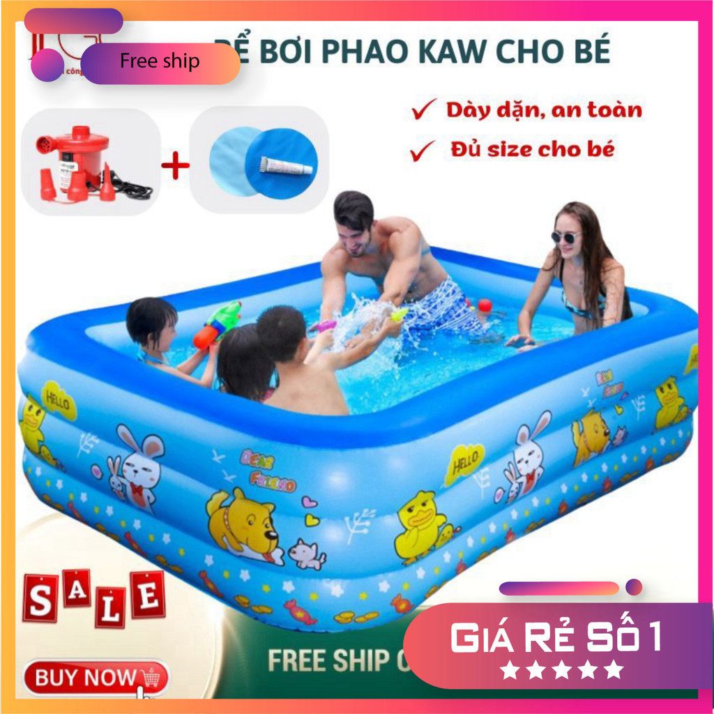 Inflatable swimming pool, 3-tier mini swimming pool, high walls, anti ...