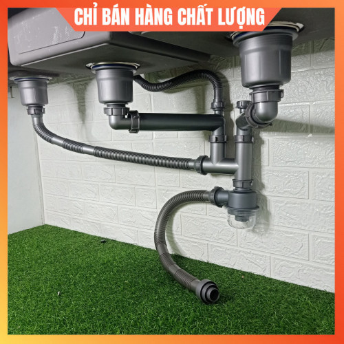 Sink drain siphon set with 3 quick wastewater holes, prevents odors ...