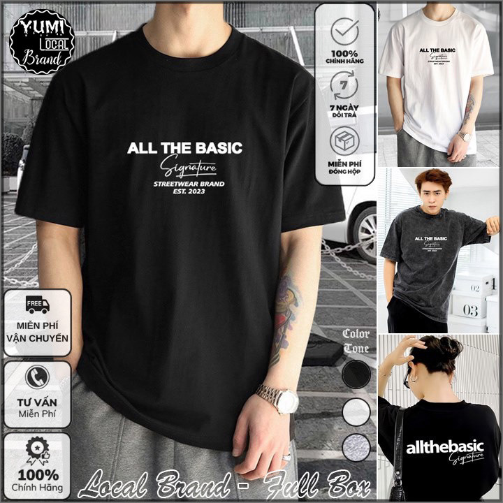 ALL THE BASIC Local Brand Cotton 100 Unisex Loose Sleeve T-shirt ...