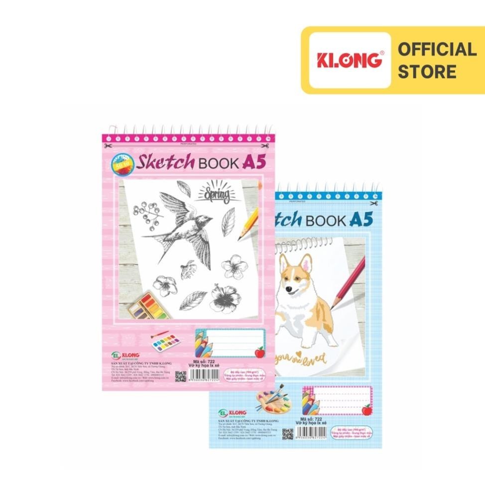 XO Stetch KLONG A5 spring drawing book 50 sheets 100/76; MS: 722 ...