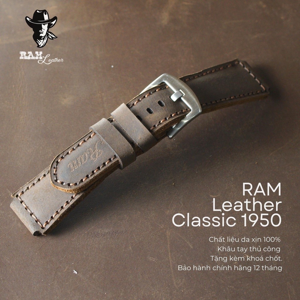 Casio AE1200/SEIKO5 1950 GENUINE COW LEATHER WATCH STRAP CRAZY HORSE ...