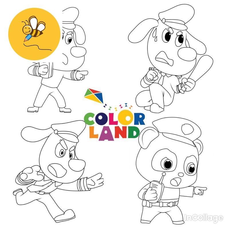 Labrador Police Coloring Pages - Set of 10 Coloring Pages for Wax and ...