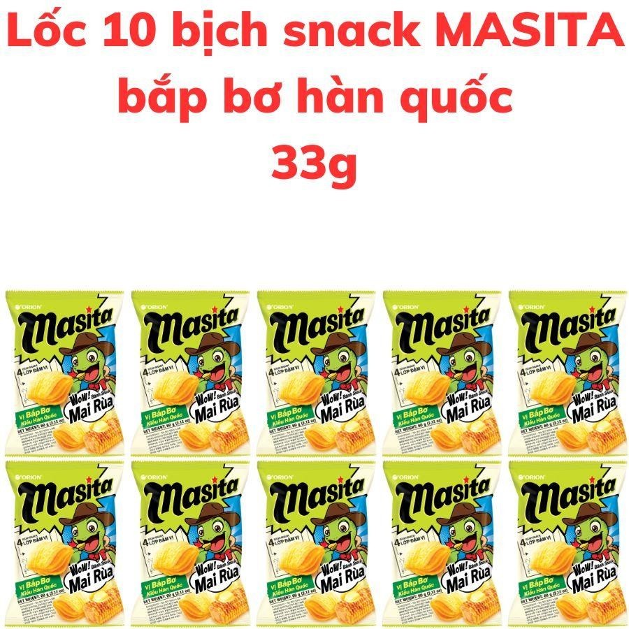 Masita 4-layer turtle shell snack with Korean butter corn flavor, 33g ...
