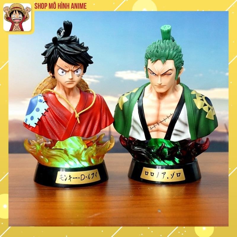 One Piece Model, Luffy Character, Zoro Semi-Body Statue, 17cm High RGB ...