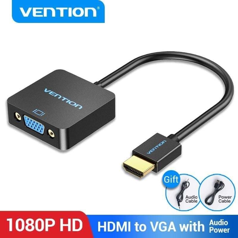 Hdmi to VGA VENTION ACRBB Converter (Round Cable, with Female Micro USB ...