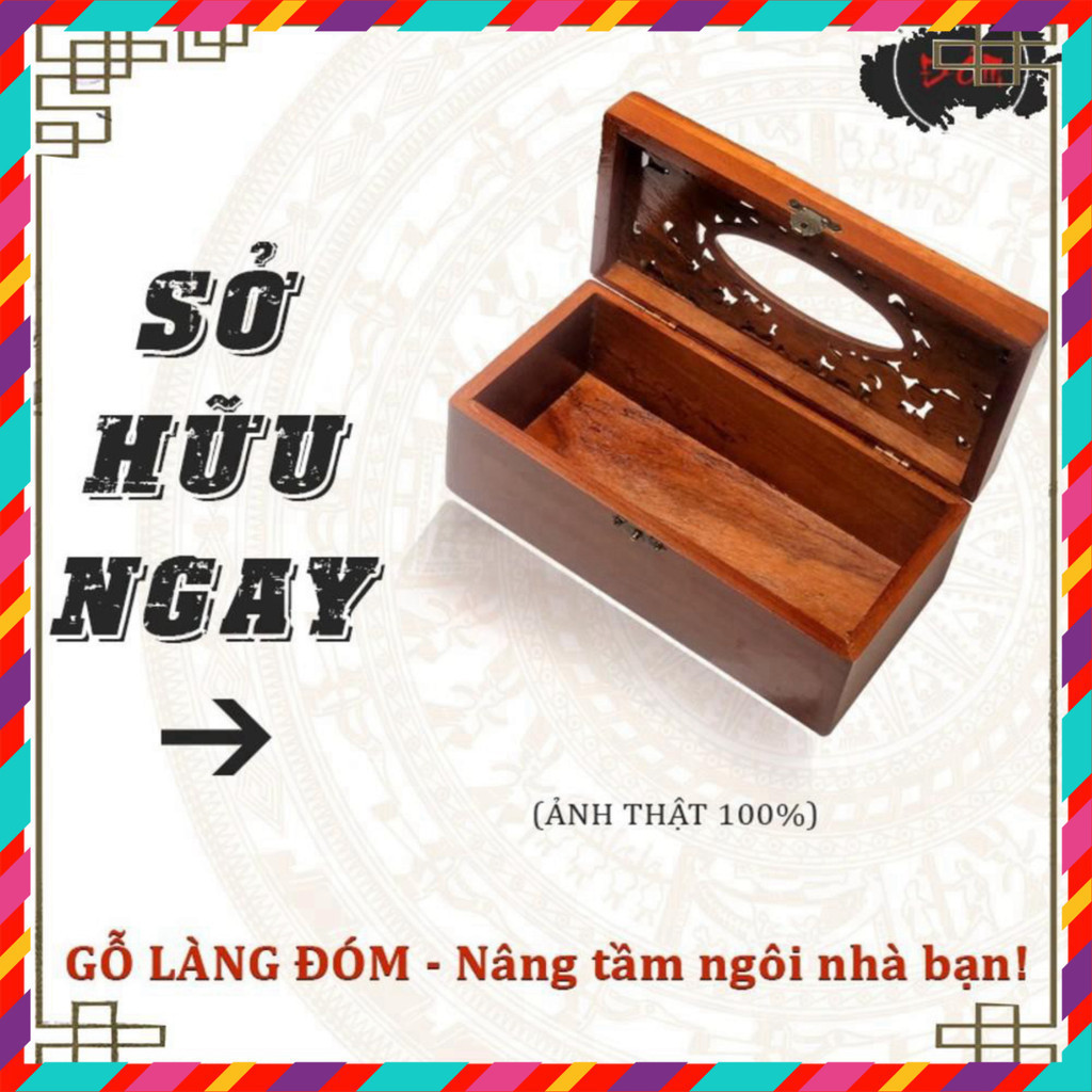 Genuine standard Huong wood paper box brand Dom Wood from Dong Ky craft ...