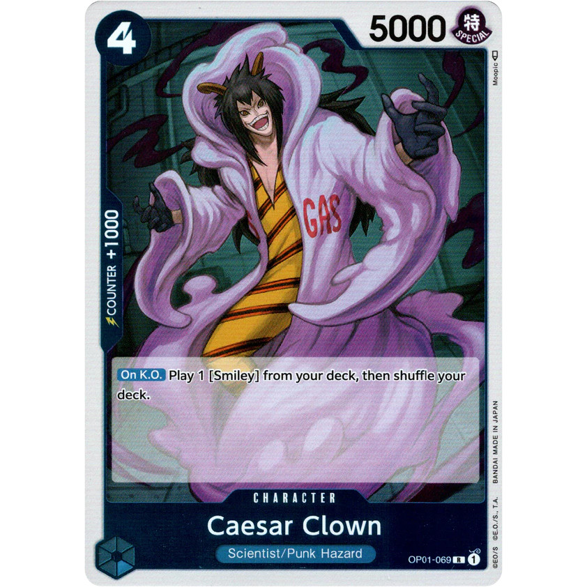 One Piece Card OP01-069 - Caesar Clown - Rare | Shopee Philippines
