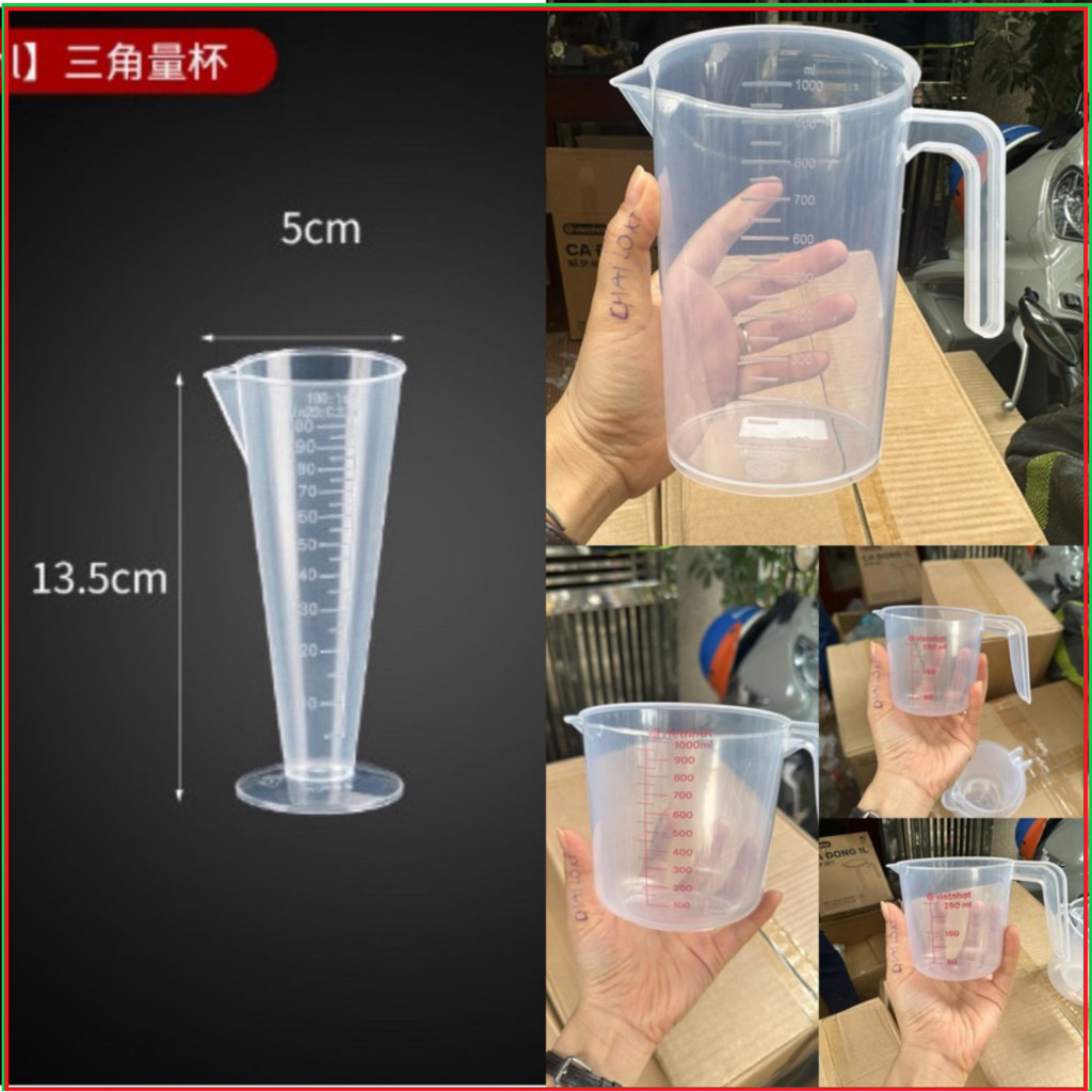 Plastic measuring cups for mixing, graduated cups 50ml 100ml 250ml ...