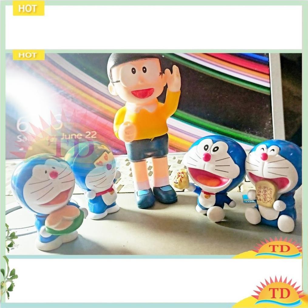 Nobita Model And 4 Doraemon Model Pvc Version For Decoration, Birthday Cake Etc. | Shopee ...