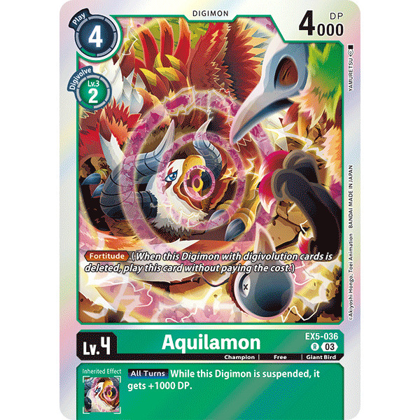 Digimon Card EX5-036 - Aquilon - Digimon - Rare | Shopee Philippines