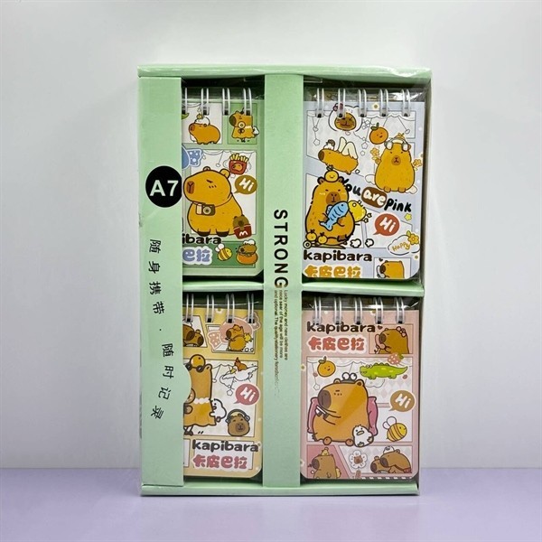 XO Book A7 stands capybara- note book, pocket, hand-held, math recipes ...