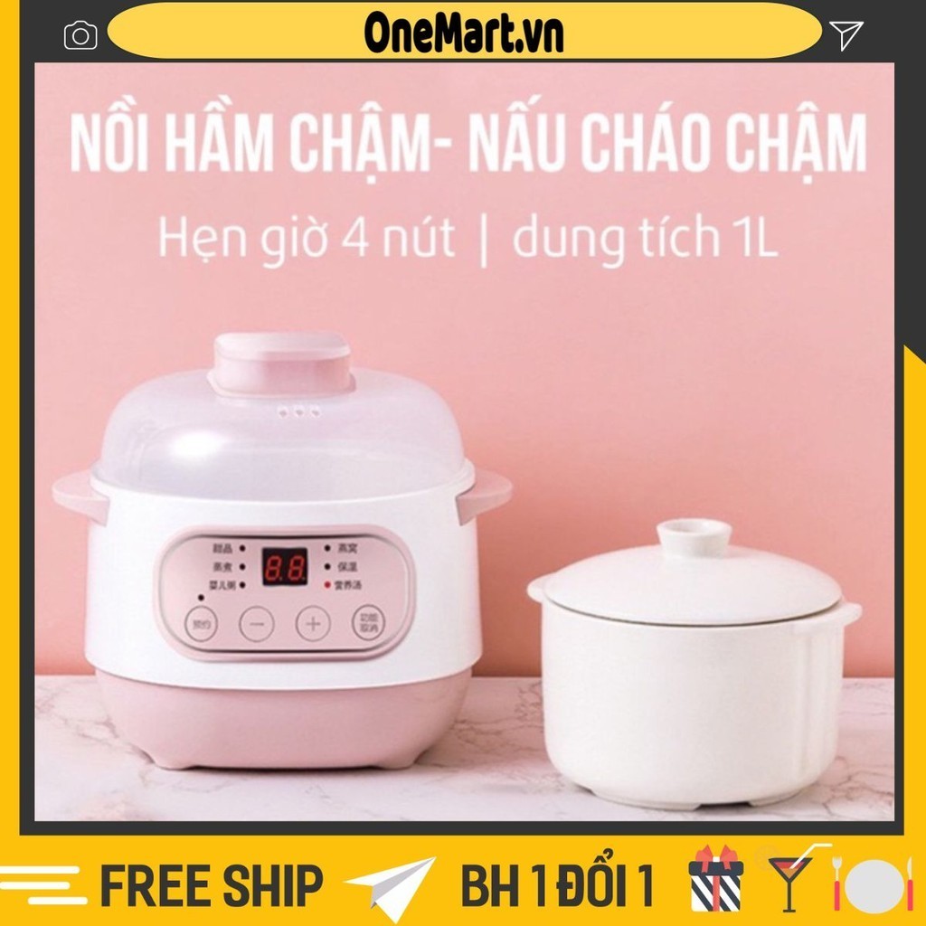 Stew Pot, Slow Porridge Cooker, Smart Timer, 4 in 1 Waterproof Ceramic ...
