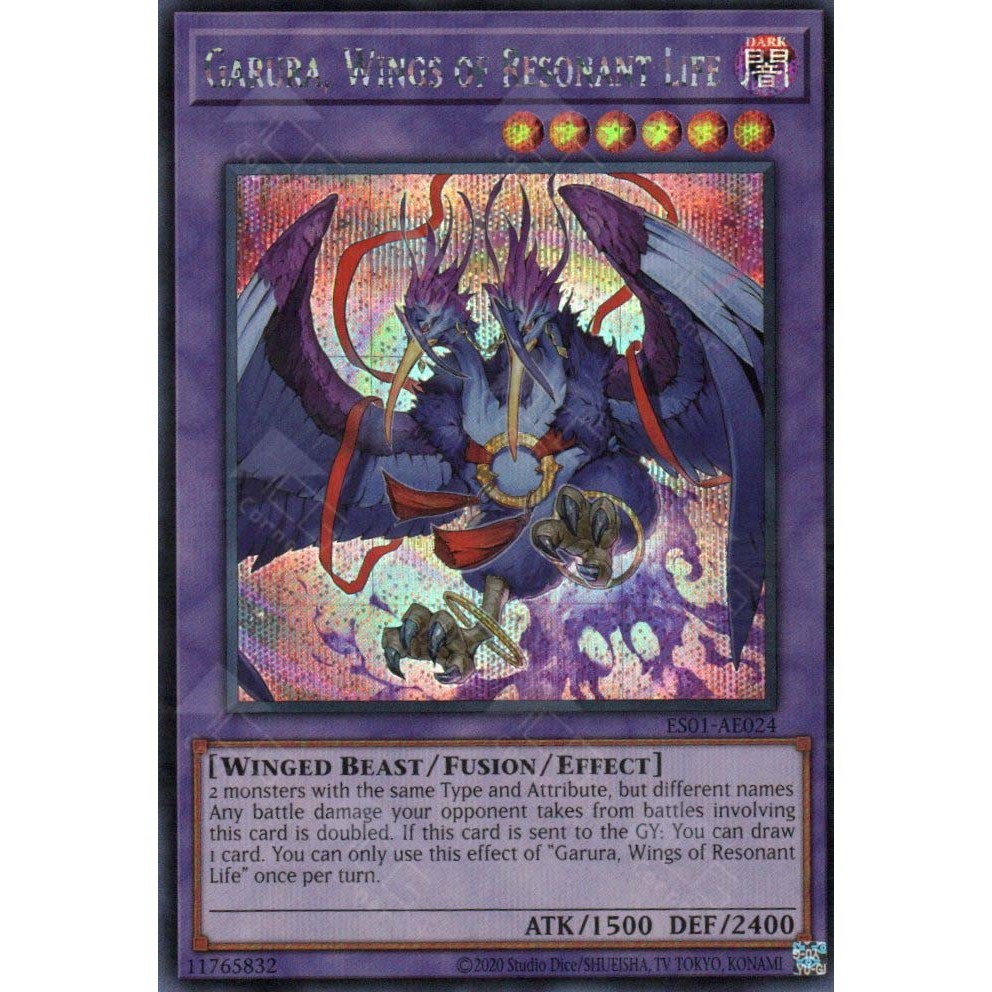 [ Genuine Yugioh Card ] ES01-AE024 Garura, Wings of Resonant Life ...