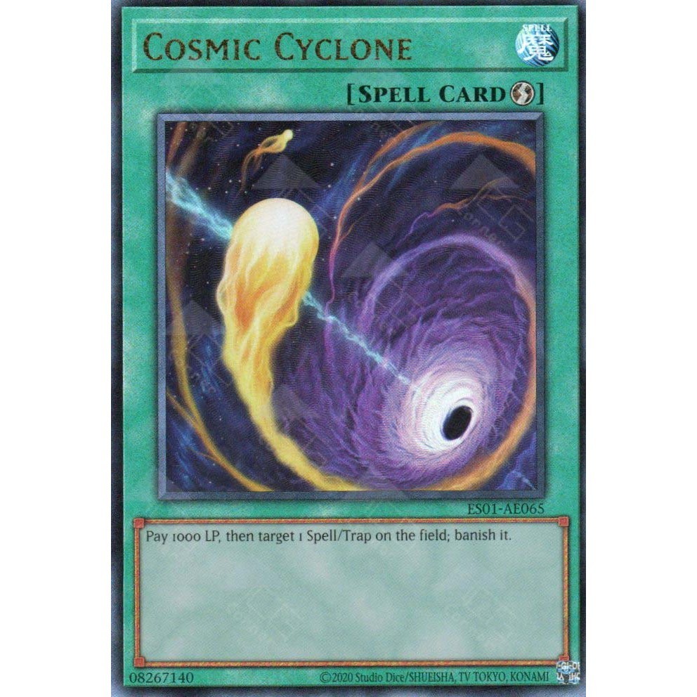 [ Genuine Yugioh Card ] ES01-AE065 Cosmic Cyclone (UL) | Shopee Philippines