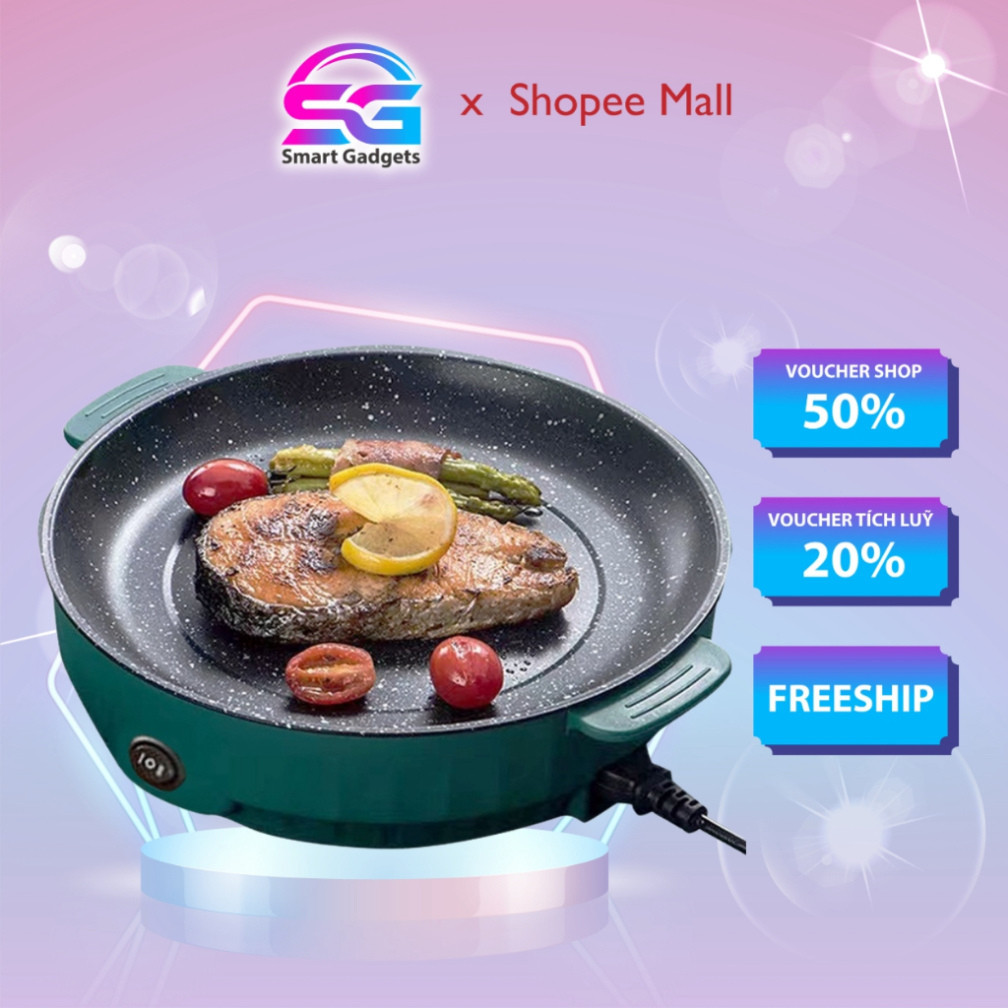 Multi-purpose Mini Electric Grill 26cm Capacity 600W High-Quality Stone ...