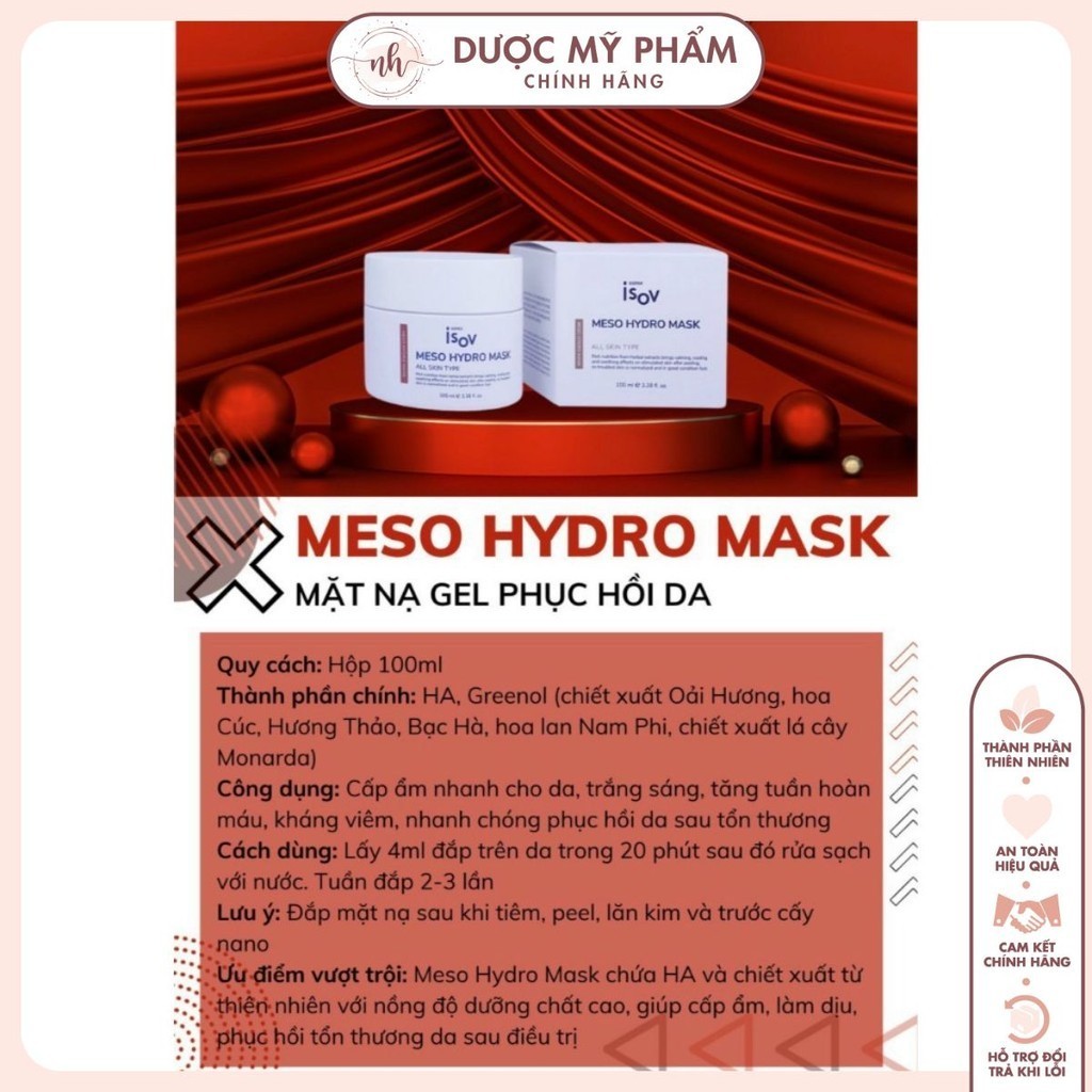 Meso Hydro Mask ISOV FULL SZ 100 gel Mask Company Product | Shopee ...
