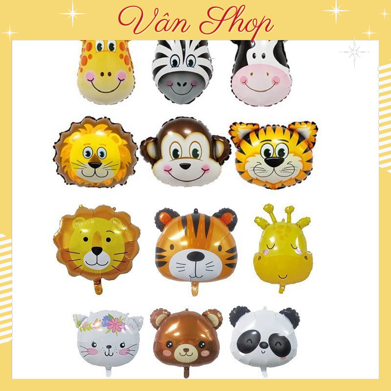Mini aluminum balloons shaped like animal faces, glass balloons for ...