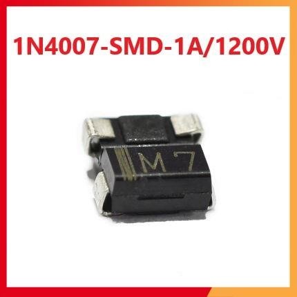Bag of 10 - Current Rectifier Diode M7 1A/1200V 1N4007 IN4007 M7 SMD ...