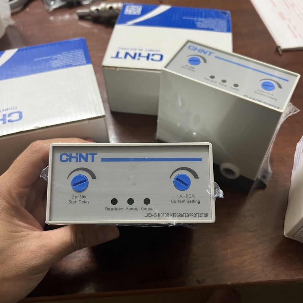 Chint JD-5 Motor Protection Relay Range 1A~80A, JD5 Overcurrent ...